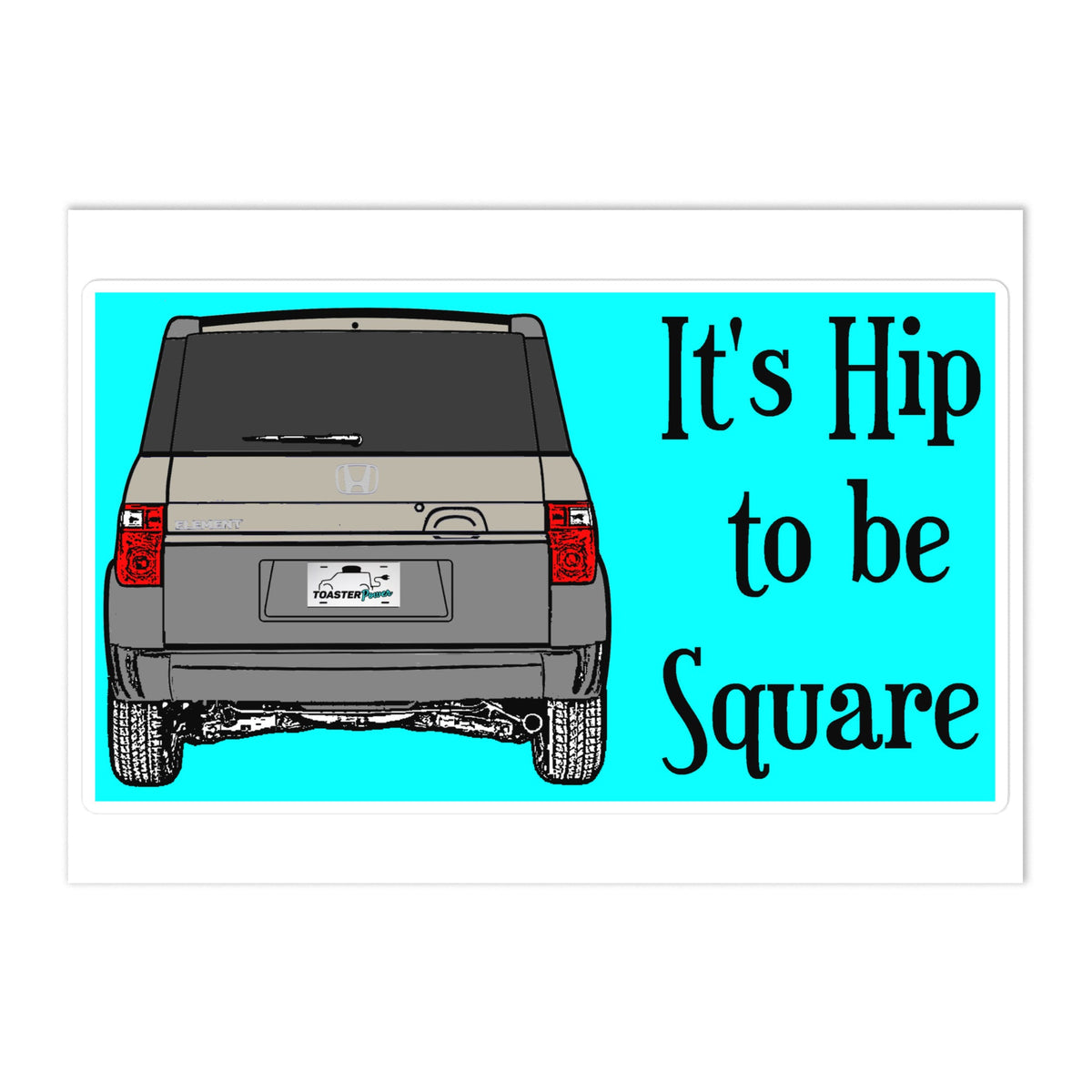 Hip to be Square Bumper Sticker Shoreline Mist Metallic – Baltimore ...