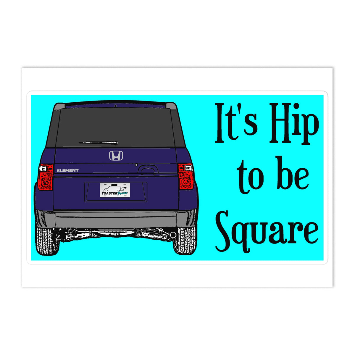 Hip to be Square Bumper Sticker Royal Blue Pearl – Baltimore Nostalgia
